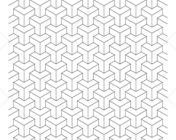 Geometric Blocks Pattern SVG – Tileable Design – Instant Download - Etsy