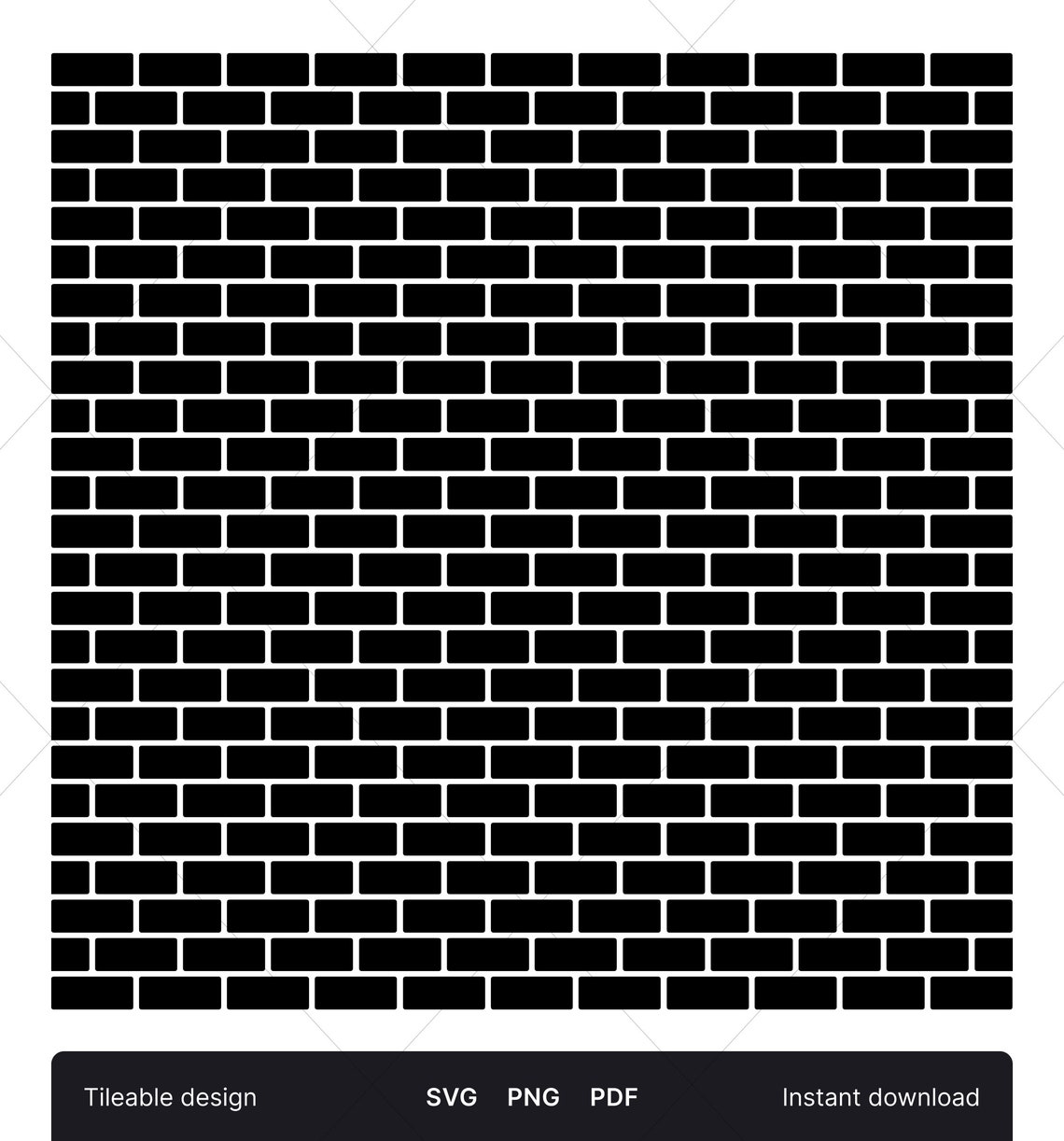 Brick Wall Pattern SVG – Tileable and Seamless Design – Instant ...