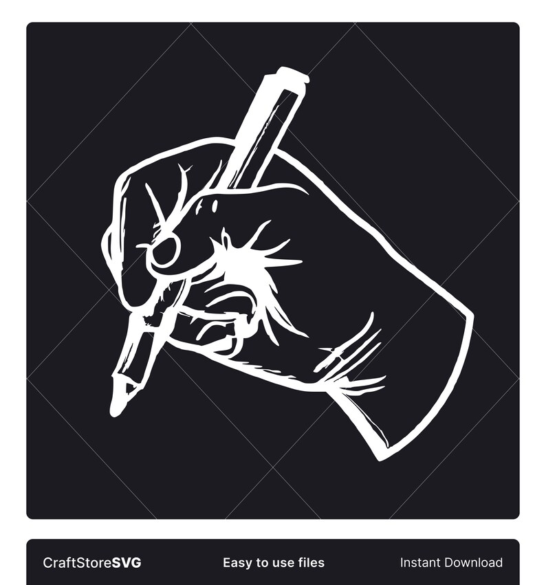 Drawn Hand Holding Pen SVG – premium Drawn Vector SVG - Etsy