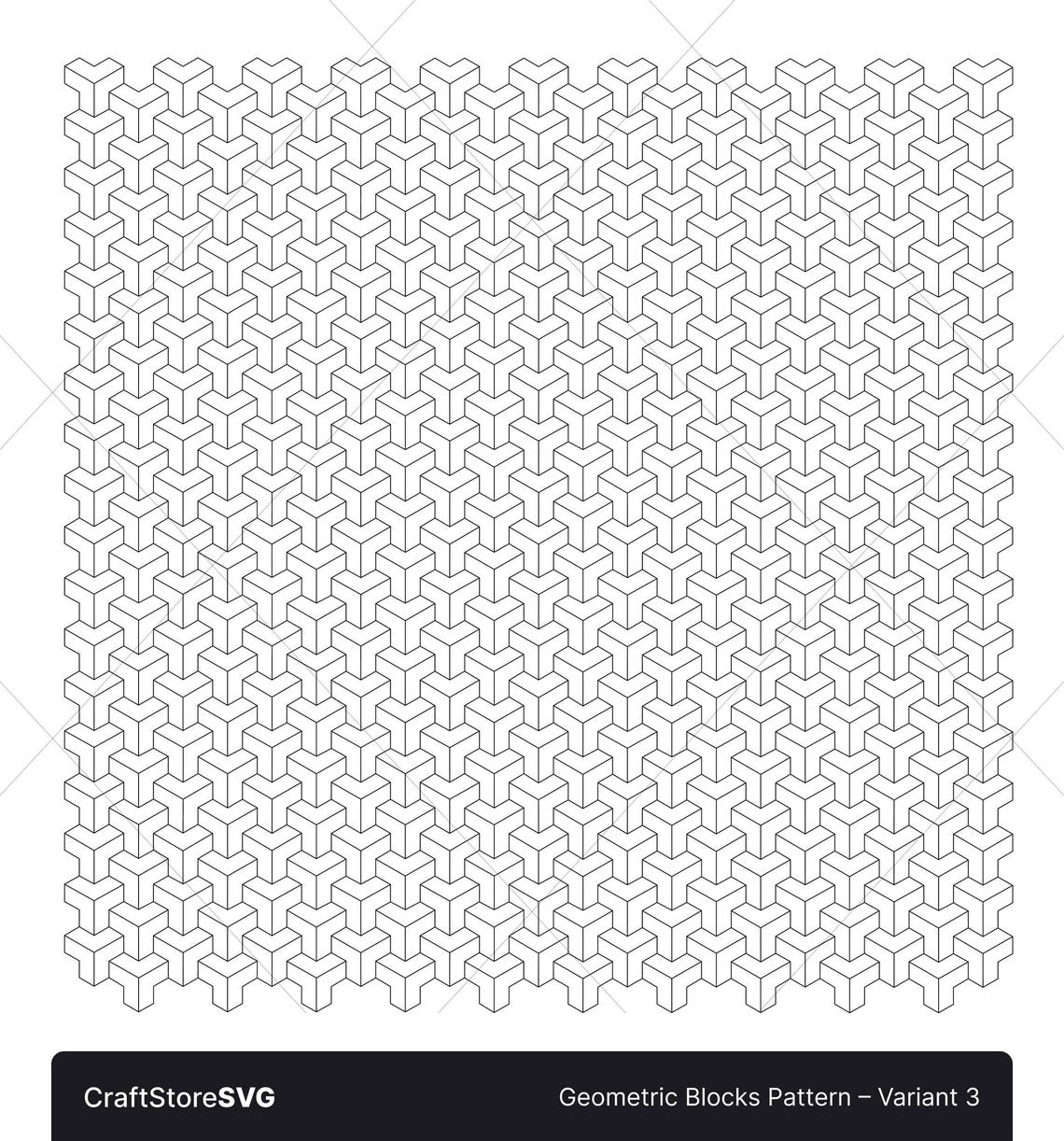Geometric Blocks Pattern SVG – Tileable Design – Instant Download - Etsy