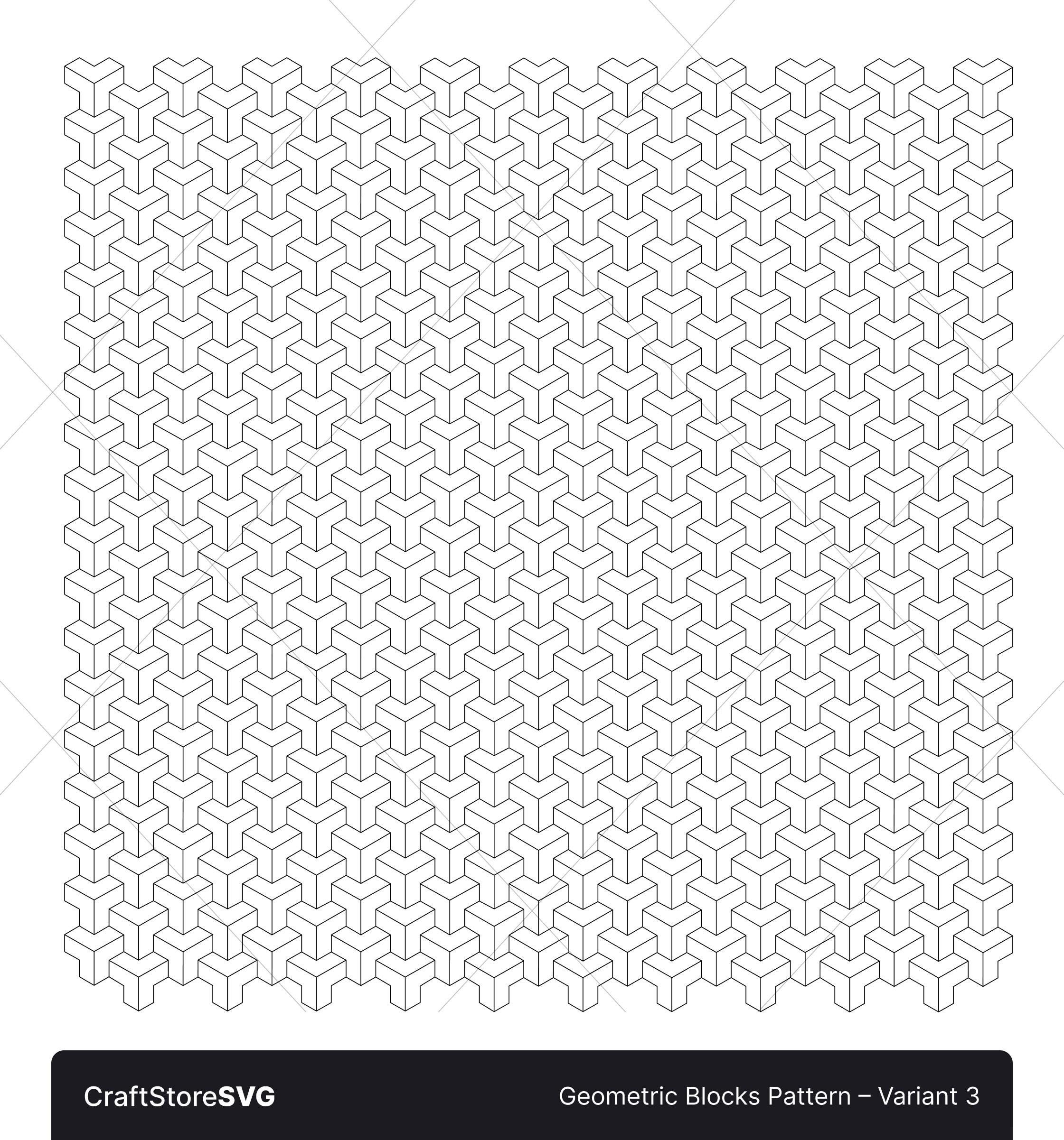 Geometric Blocks Pattern SVG – Tileable Design – Instant Download - Etsy