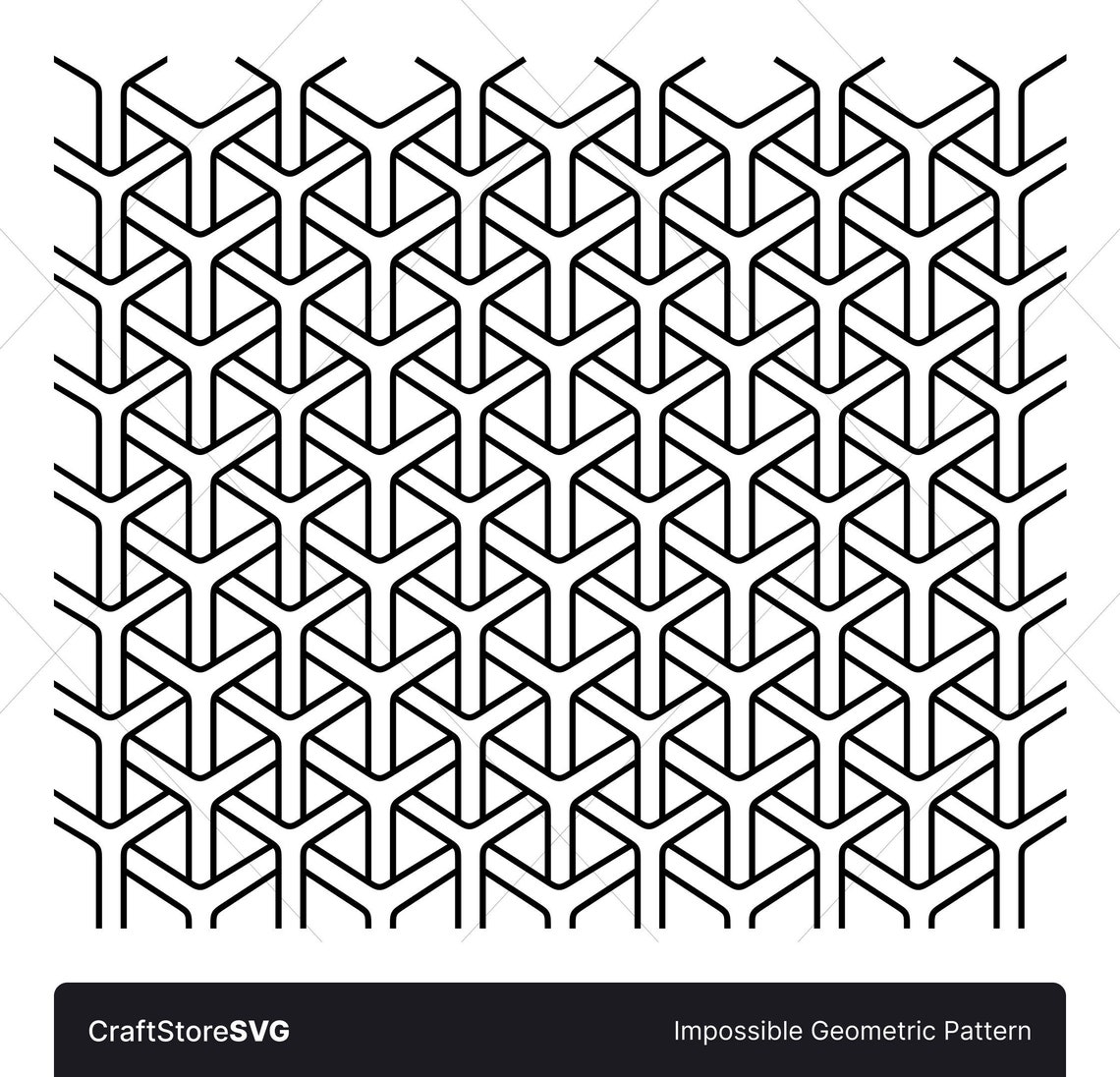 Impossible Geometric Pattern Svg Instant Download Etsy