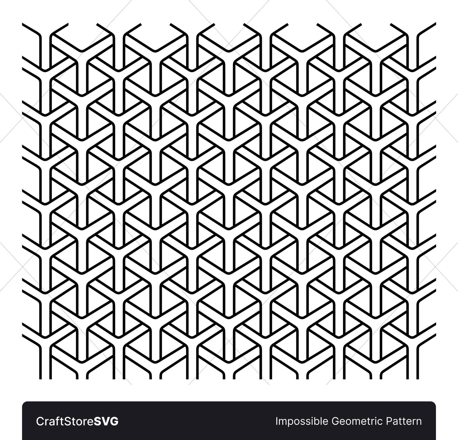 Impossible Geometric Pattern SVG – Instant Download - Etsy