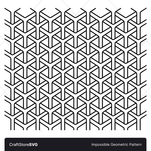 Impossible Geometric Pattern SVG Instant Download - Etsy