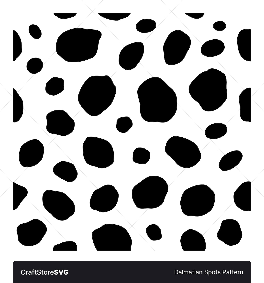 Seamless Dalmatian Spots Pattern SVG – Tileable Design - Etsy