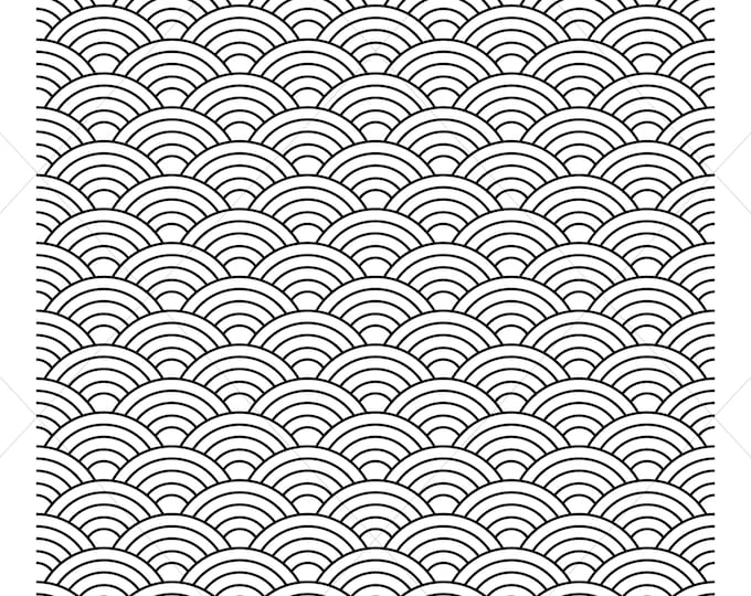 Japanese Wave Pattern SVG – Tileable and Seamless Design – Instant ...