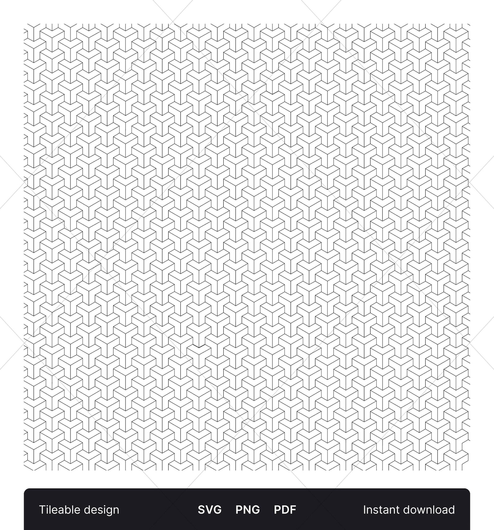 Geometric Blocks Pattern SVG – Tileable Design – Instant Download - Etsy