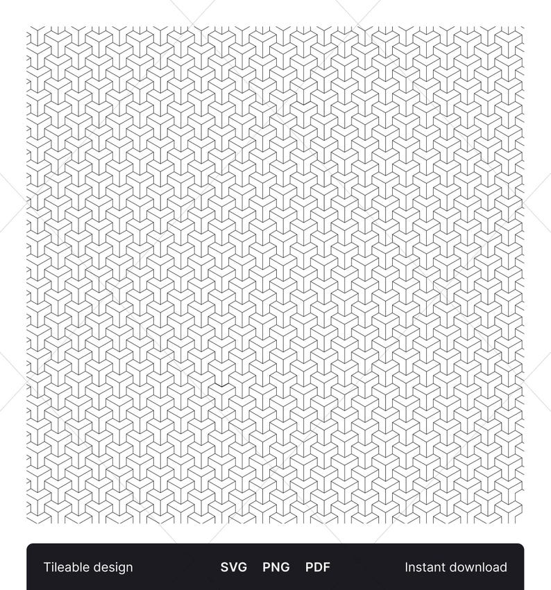 Geometric Blocks Pattern SVG – Tileable Design – Instant Download - Etsy