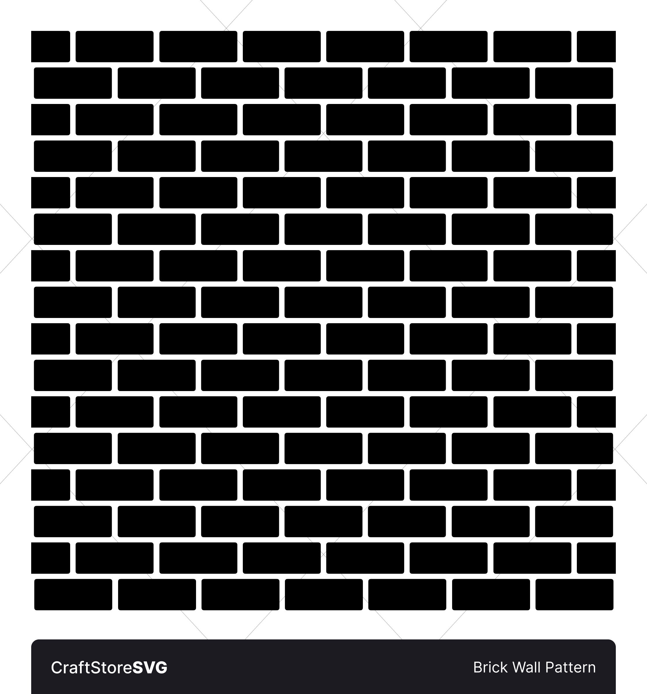 Brick Wall Pattern SVG – Tileable and Seamless Design – Instant ...