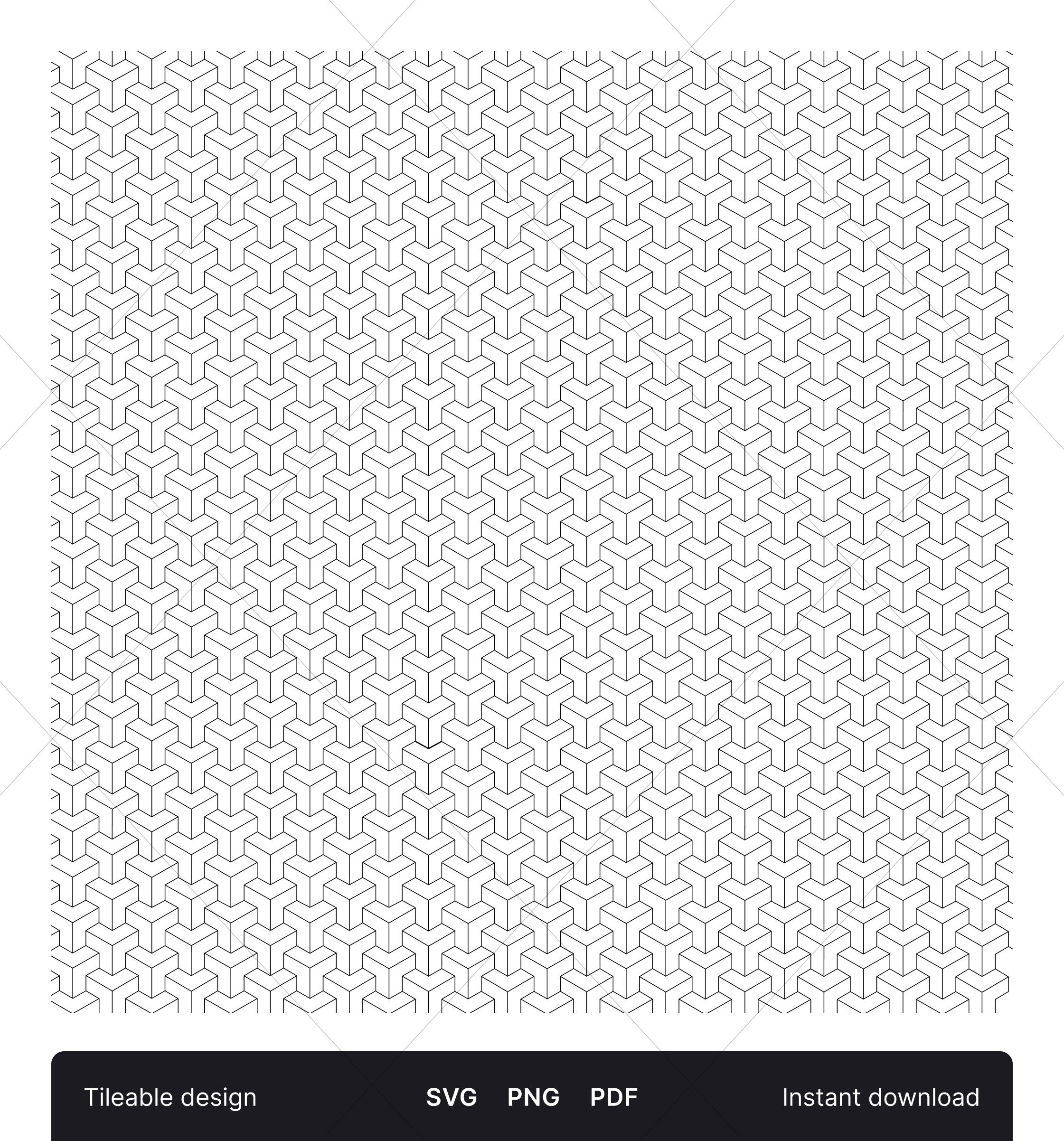 Geometric Blocks Pattern SVG Tileable Design Instant Download - Etsy