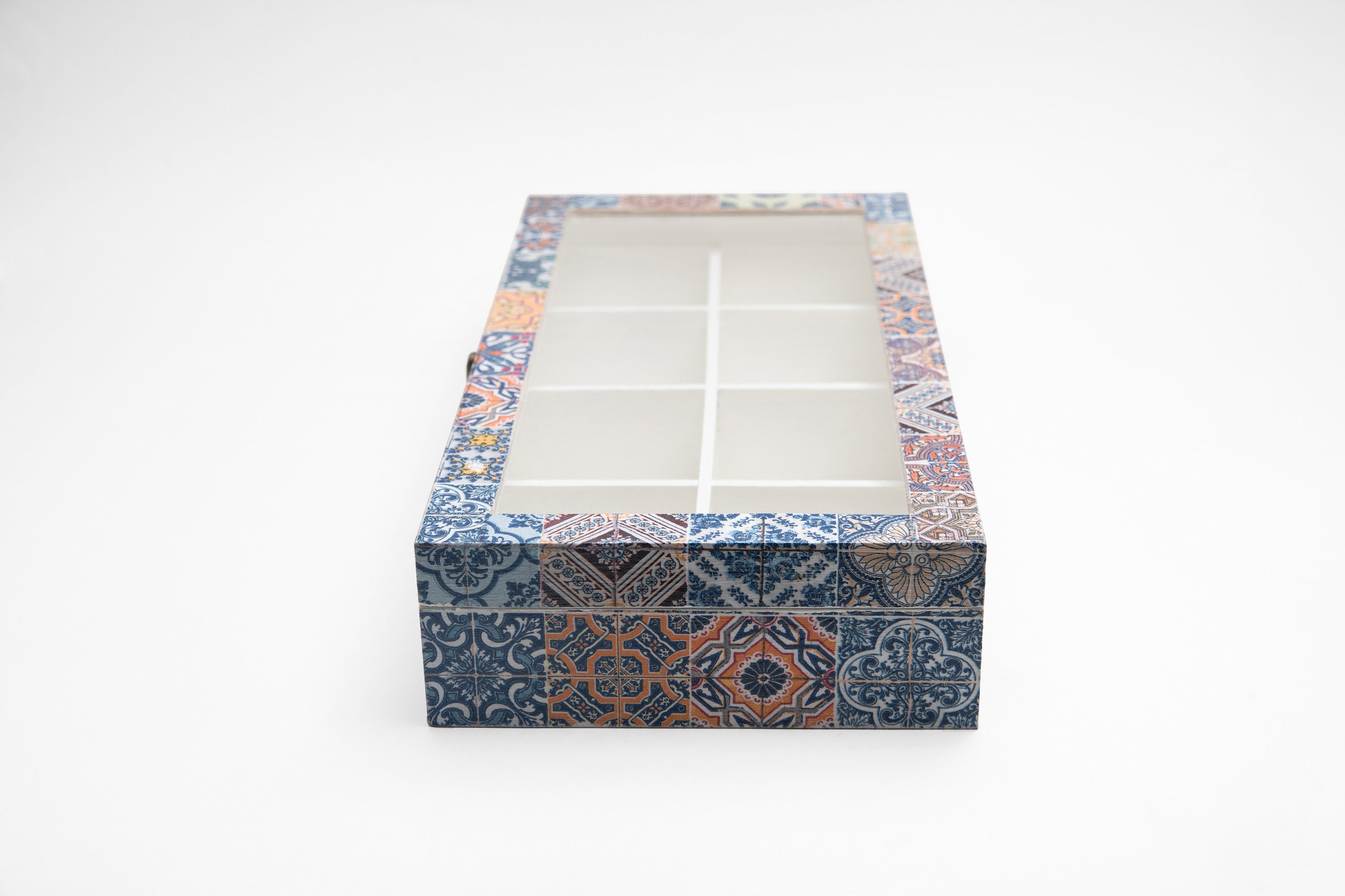 Decoupage Tea Box With Glass Lid: Boho Wooden Tea Bag Organizer - Etsy
