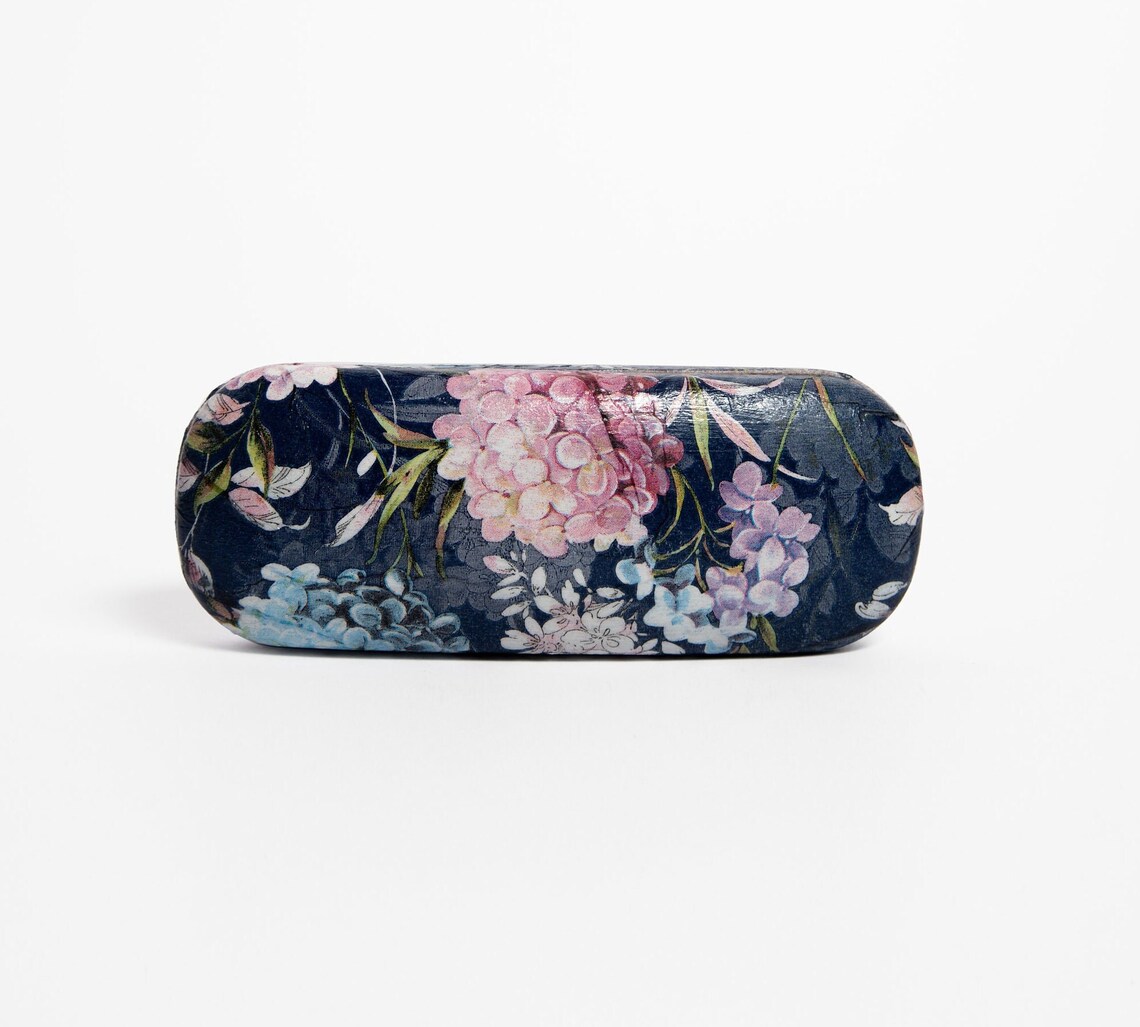 Floral Hard Glasses Case: Decoupage Flower Pattern - Etsy