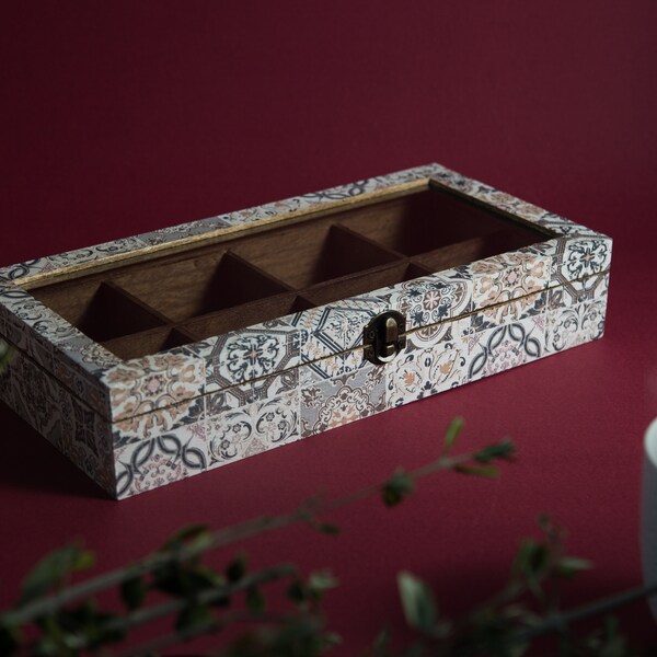 Wooden Tea Box - Etsy
