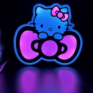 3D Printed Hello Kitty Light Box With LED Lights Pre-installed - Etsy