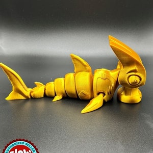 Articulating 3D Printed Hammer Head Shark - Etsy