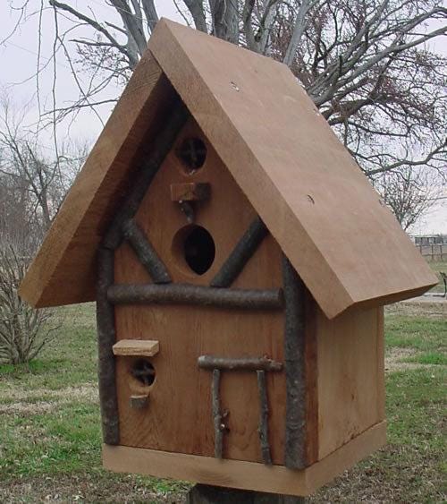 Forest Lodge Bird House, 16", Nesting Box, Bird Houses by Mark, Made in ...