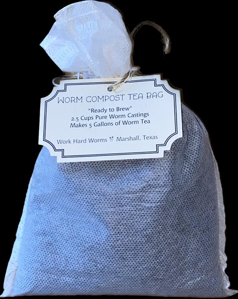 Worm Compost Tea Bags, 2.5-cups, 1/3/6 Bags, "ready to Brew", Makes 5 ...