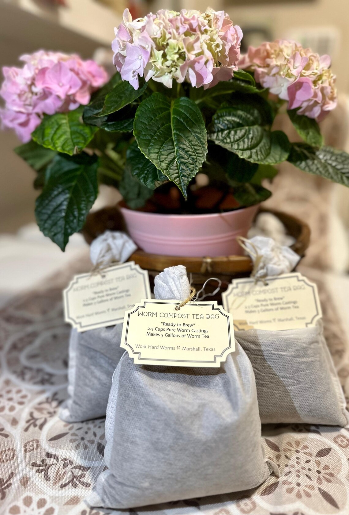 Worm Compost Tea Bags, 2.5-cups, 1/3/6 Bags, "ready to Brew", Makes 5 ...