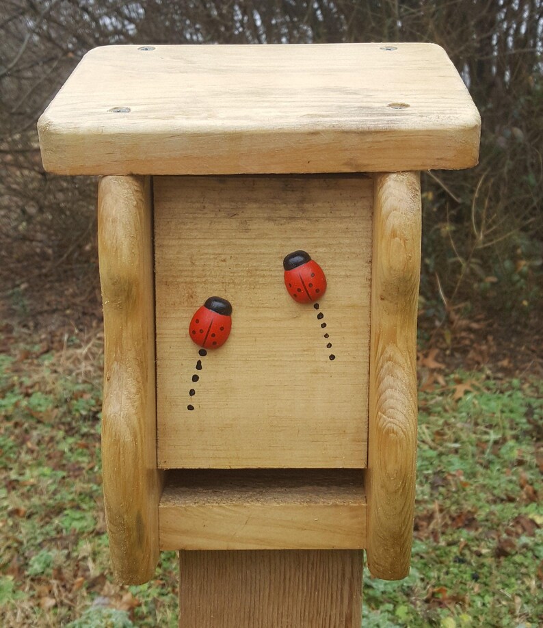 Ladybug House (cherry), 10", Bird Houses by Mark, Made in USA - Etsy
