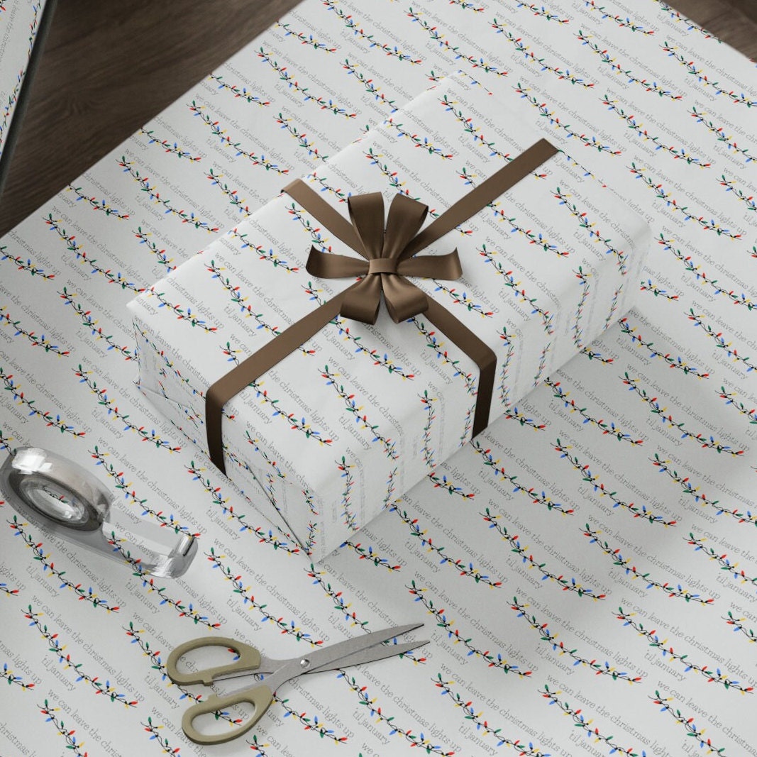 Merry Swiftmas Taylor Lyrics Wrapping Paper, Christmas Lights Wrapping ...