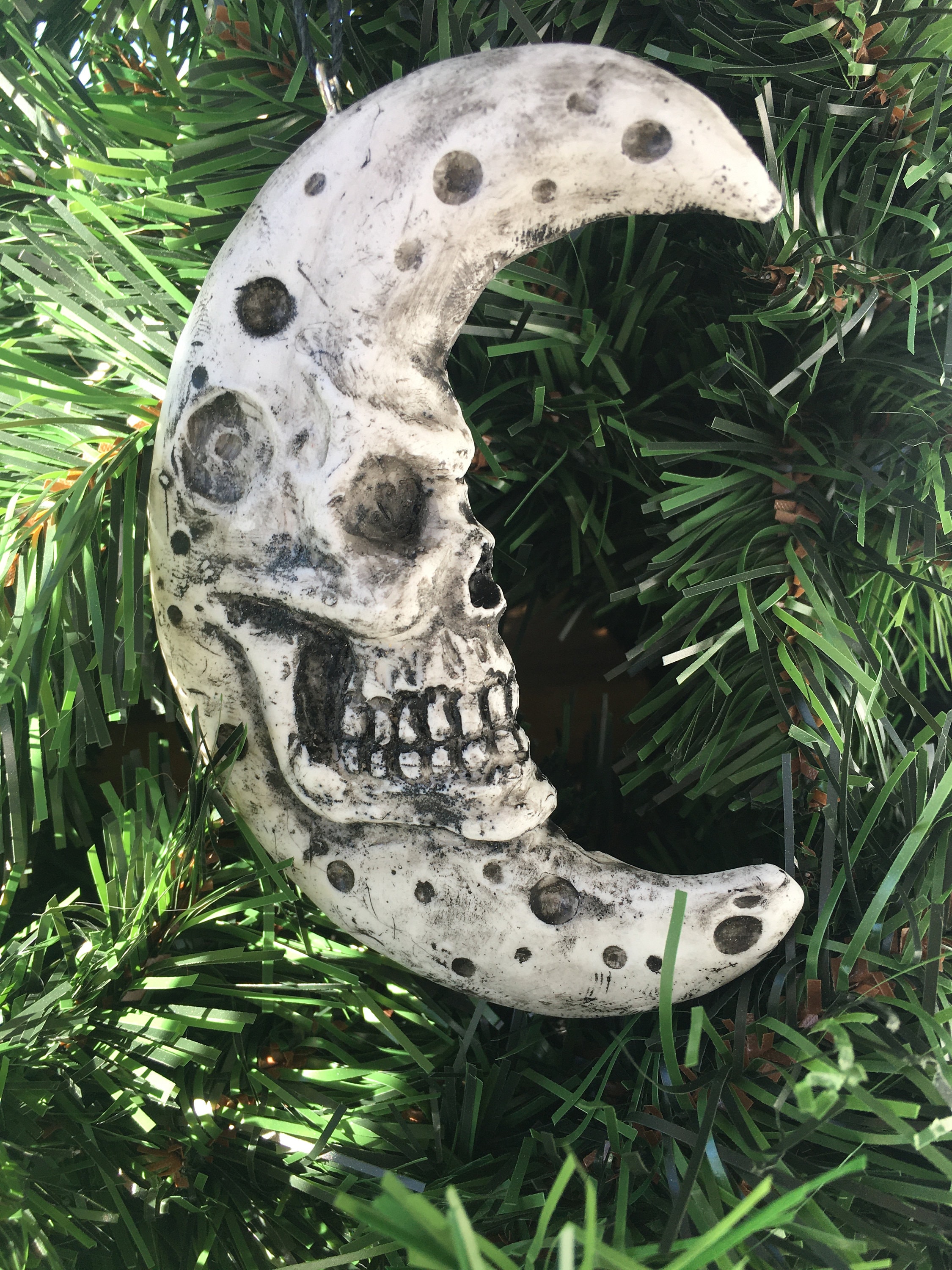 Skull Moon Ornament - Etsy