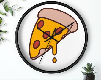 Pizza Wooden Clock - Etsy