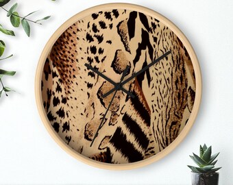Leopard Print Clock - Etsy