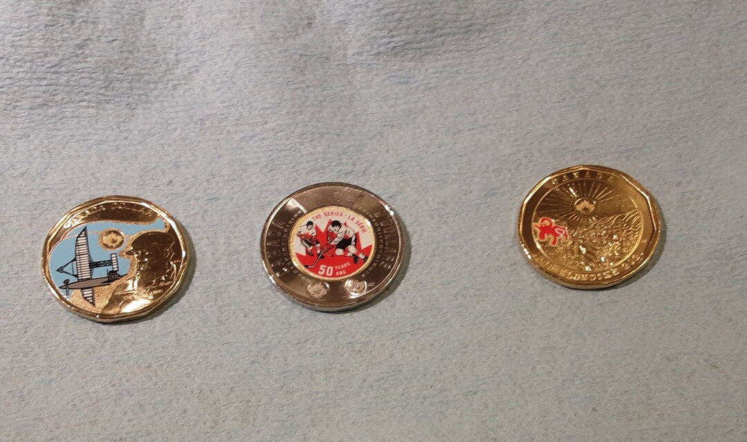 2021, 2022, 2022 Canadian Loonies and a Twoonie. - Etsy