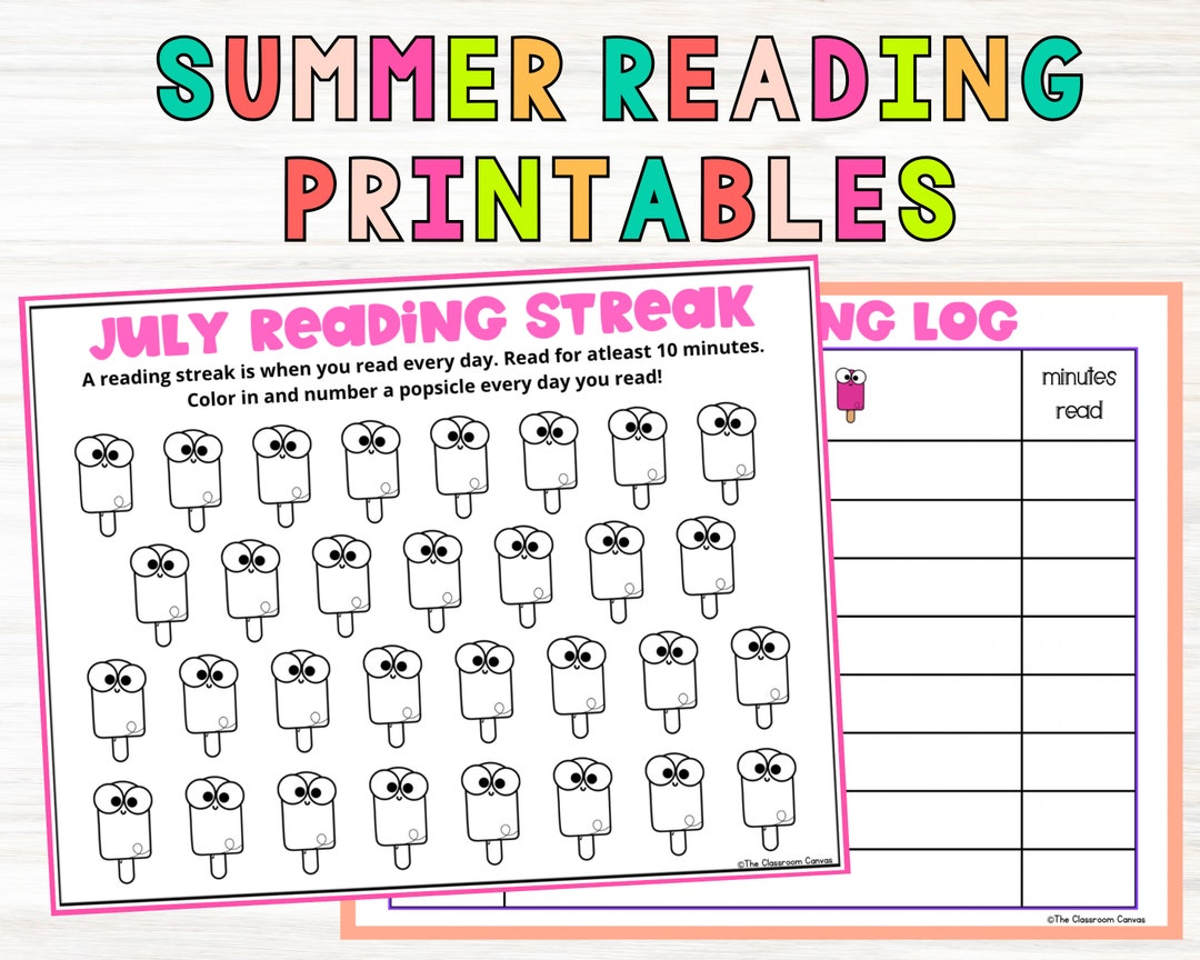 Summer Reading Log, Summer Reading Printables, Summer Reading Challenge ...
