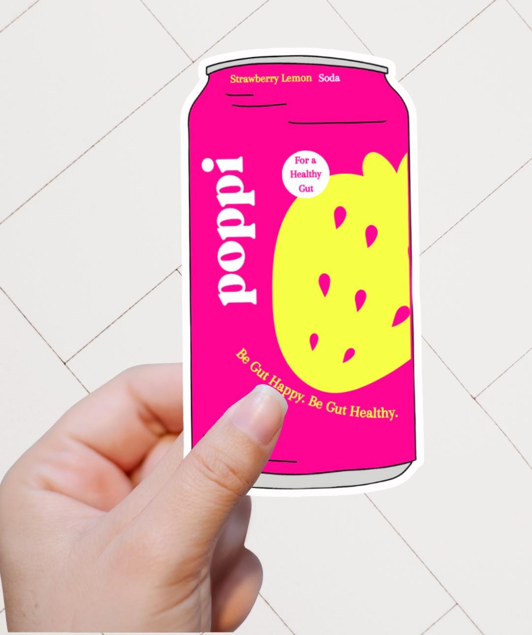 Poppi Drink Sticker|strawberry Lemon Poppi Sticker|soda Sticker|drink ...