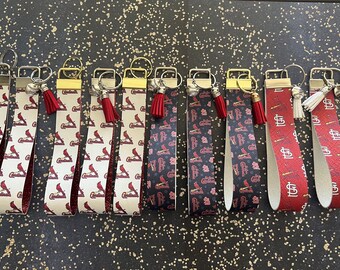 St Louis Cardinals Baseball Leather Keychain - Etsy