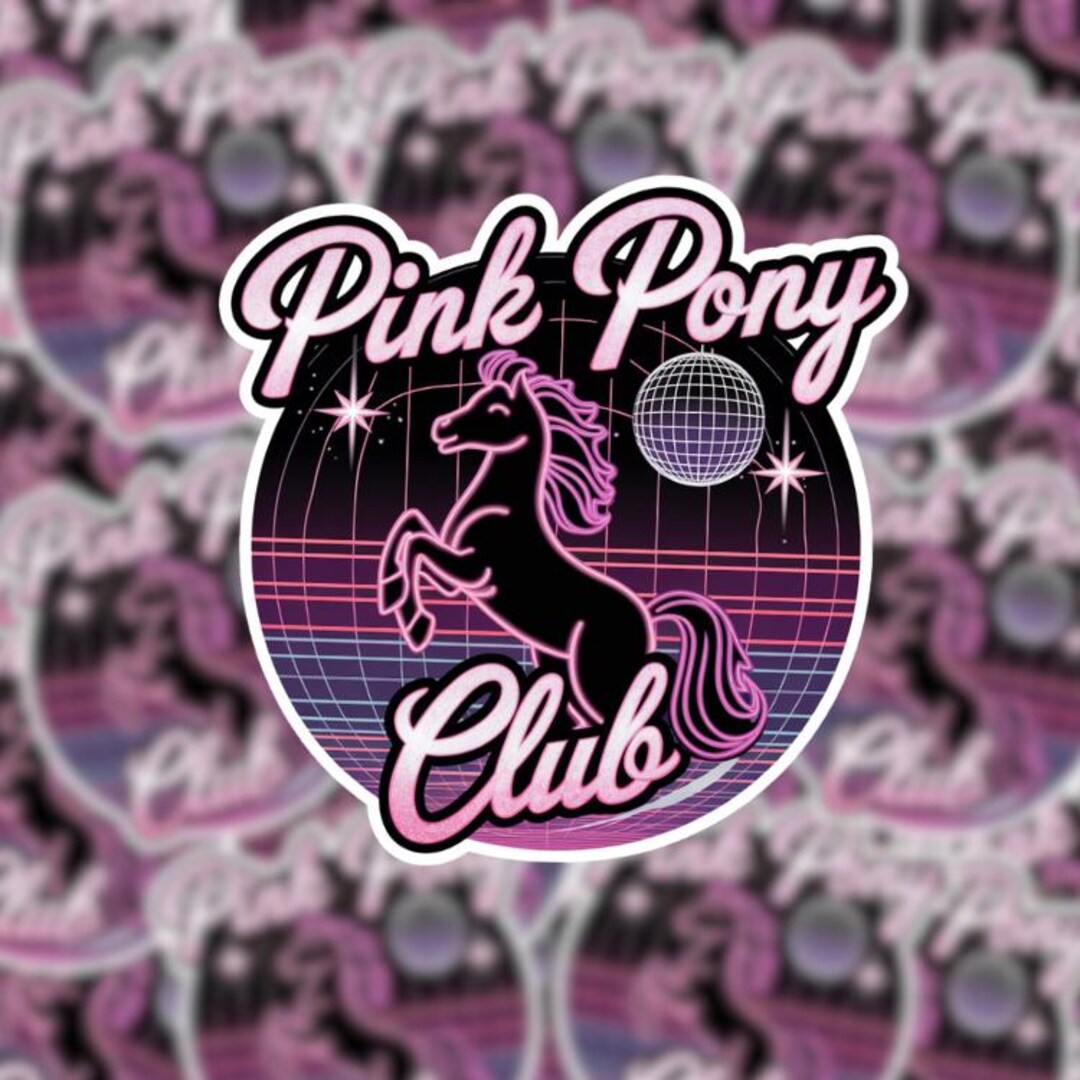 Pink Pony Club Sticker| Cute Aesthetic Vinyl Decal for Laptops ...