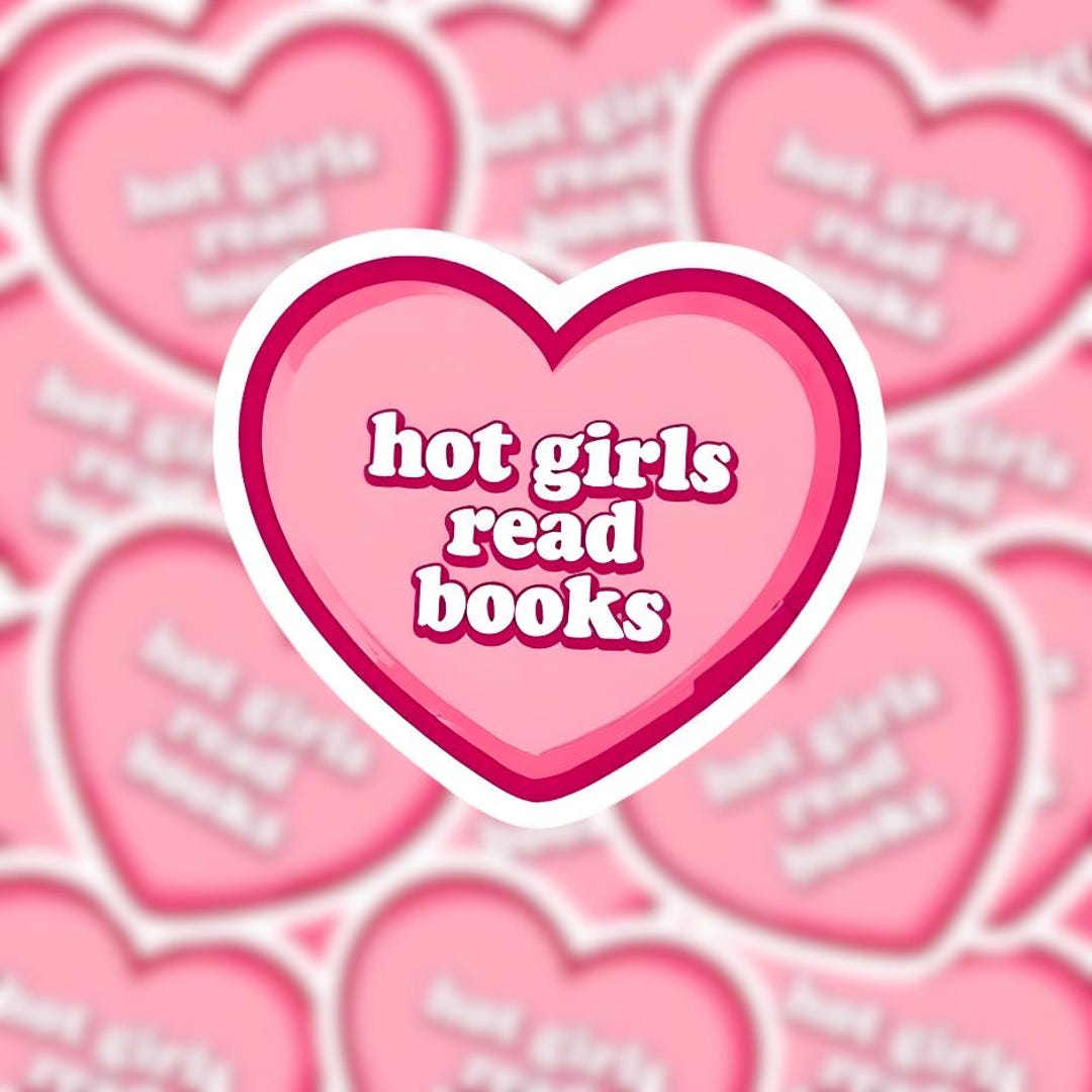 Bookish Sticker|heart Sticker| Hot Girls Read Books Sticker|book Lover ...