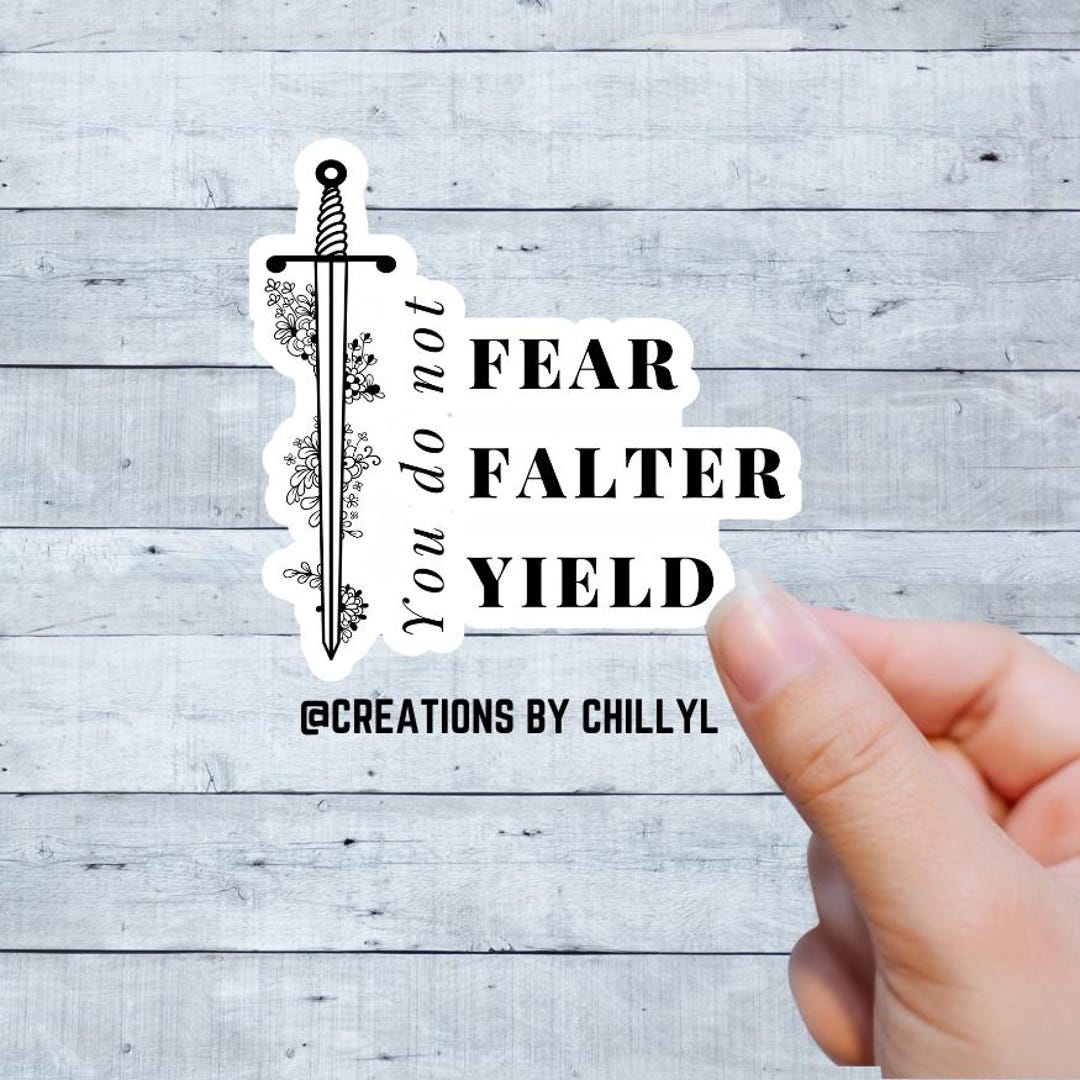 ACOTAR Sticker| You Do Not Yield Sticker|sarah J Maas Sticker| Fantady ...