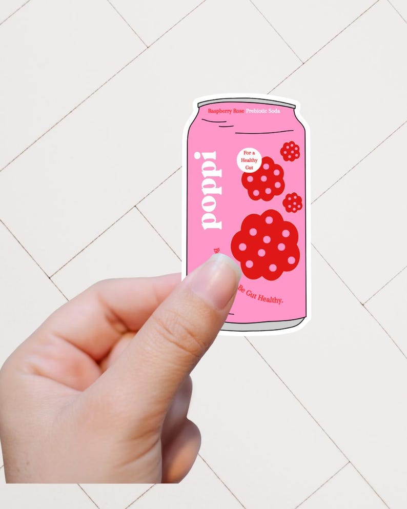 Poppi Drink Sticker|rasberry Rose Poppi Sticker|soda Sticker|drink ...
