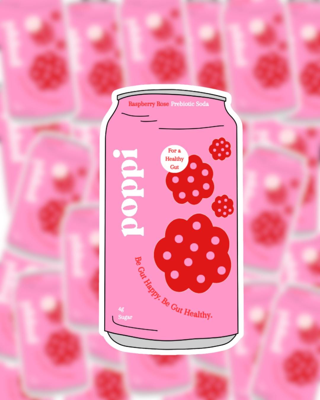 Poppi Drink Sticker|rasberry Rose Poppi Sticker|soda Sticker|drink ...