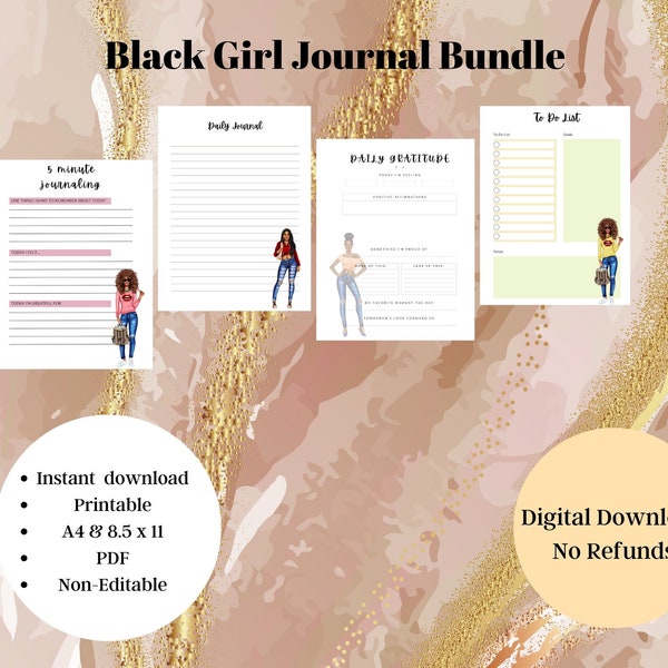 Black Girl Journal - Etsy
