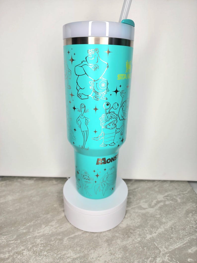 40oz Disney Monsters Inc Laser Engraved Authentic Stanley Quencher H2.0 ...