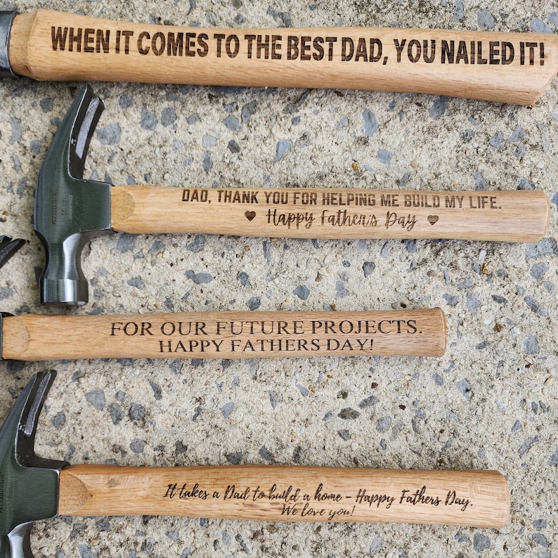 Laser Engraved Hammer | Father's Day Gift | Gift for Him | Custom ...