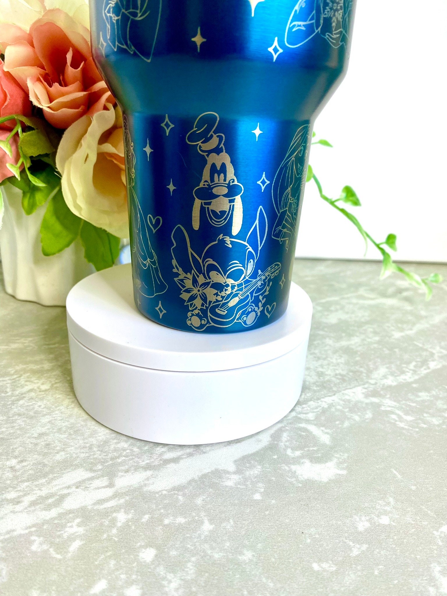 40oz Disney Laser Engraved Authentic Stanley Quencher H2.0 Balsam Glow ...