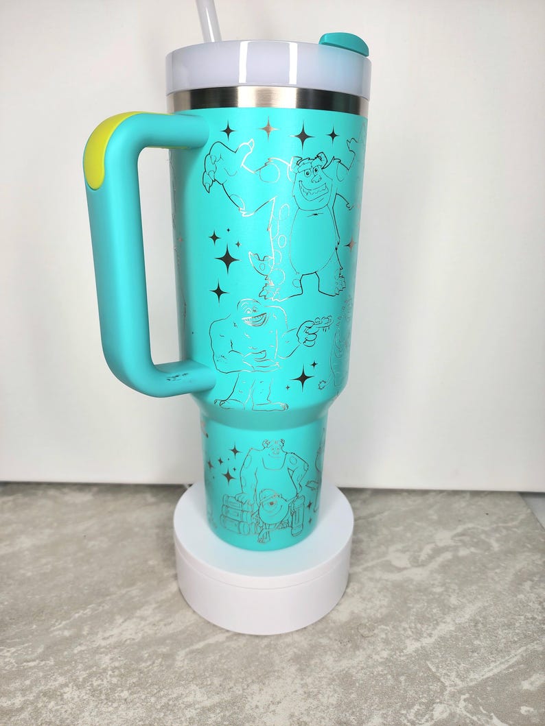 40oz Disney Monsters Inc Laser Engraved Authentic Stanley Quencher H2.0 ...