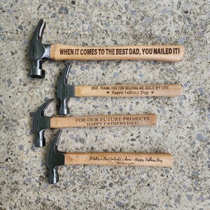 Laser Engraved Hammer | Father's Day Gift | Gift for Him | Custom ...