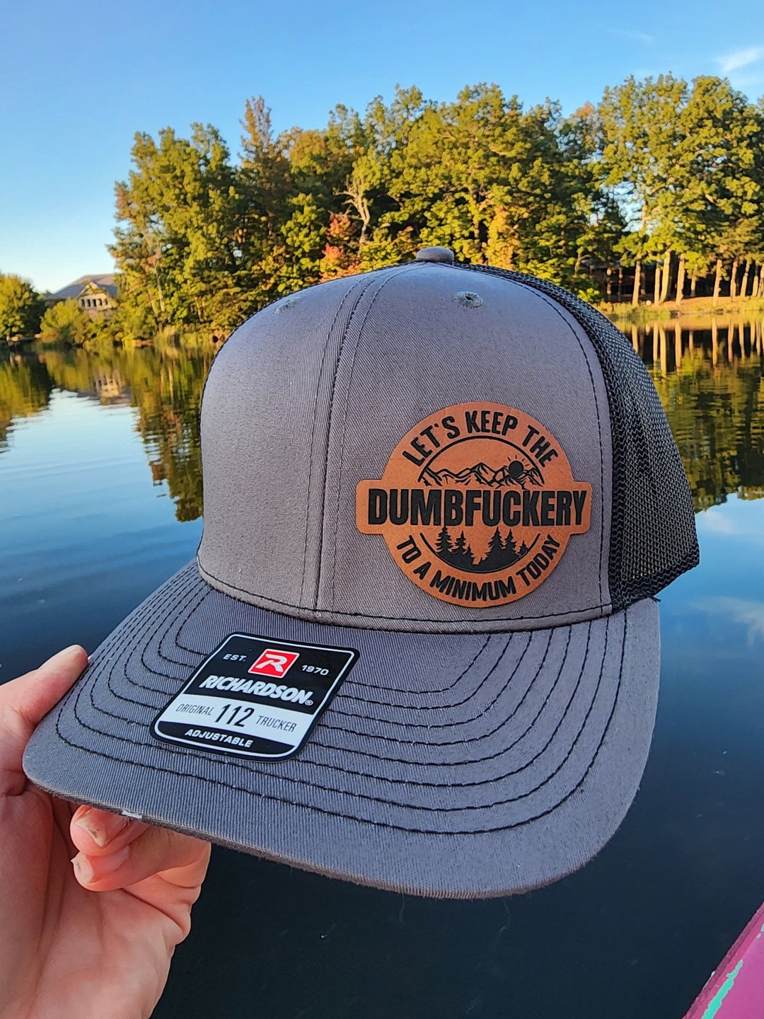 Dumbfu**ery to a Minimum Engraved Patch Richardson 112 Mesh Adjustable ...