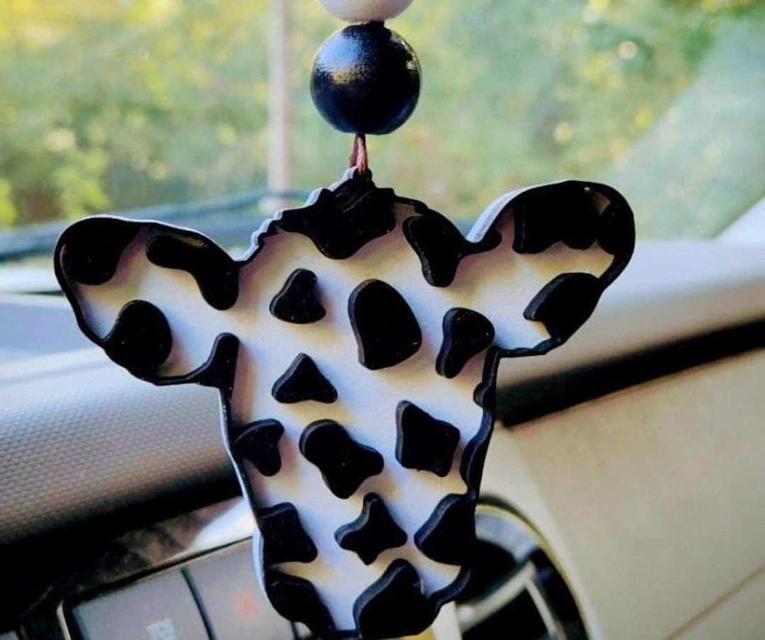 Rustic Spotted Cow Rear-view Mirror Ornament - Etsy