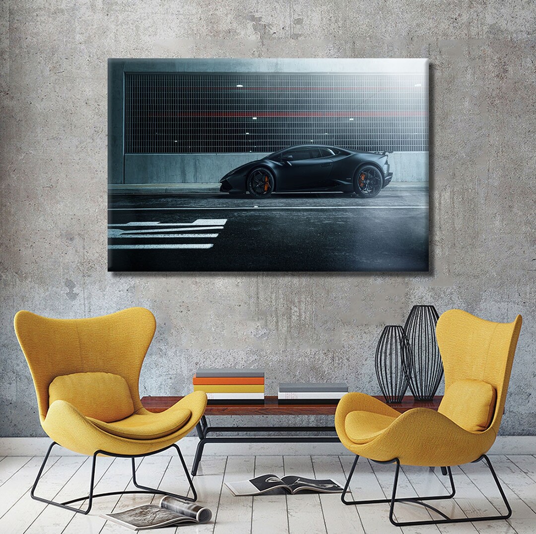 Lamborghini Car Canvas Wall Art | Luxury Sports Car | Gift for Car ...