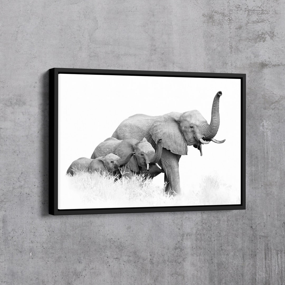 Elephant Canvas-poster of Elephants-farmhouse Decor-modern Homedecor ...