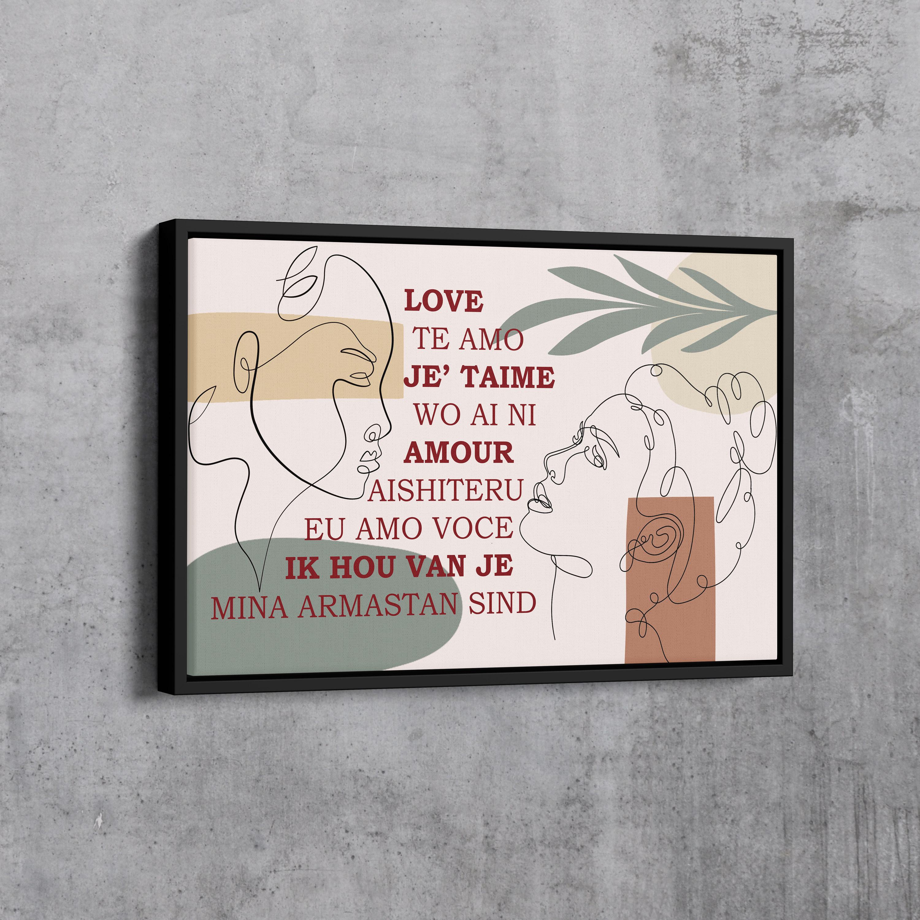 Love Languages Canvas Art: Valentine's Day Bedroom Decor - Etsy