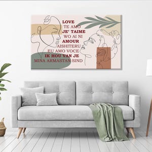 Love Languages Canvas Art: Valentine's Day Bedroom Decor - Etsy