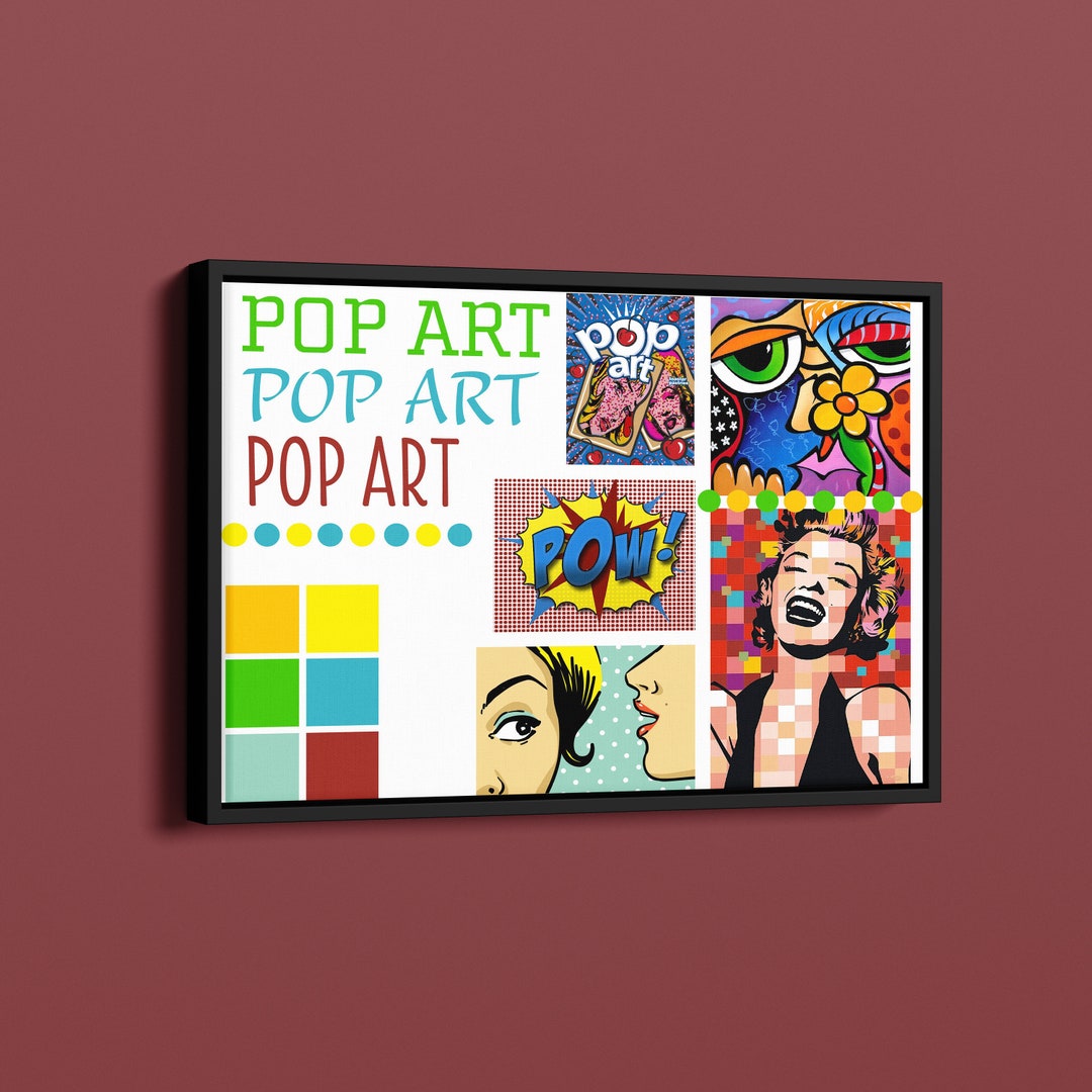 Pop Art Collage Wall Art/comic Pop Art/pop Art Decor/father's Day Gift ...