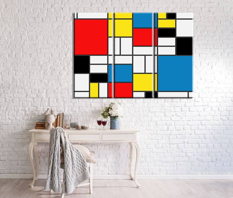 Piet Mondrian Artwork Canvas/mondrian Composition/contemporary - Etsy